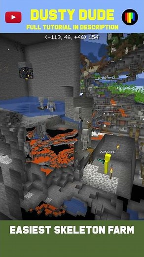 Easy Skeleton Spawner Farm - Quick Build #shorts