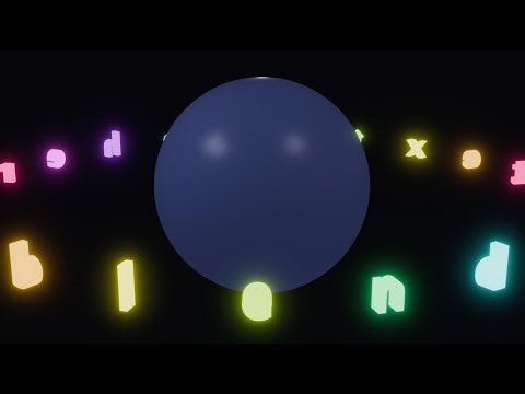 blender text sphere demo