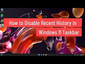 How to Disable Recent Search History in Windows 11 Taskbar