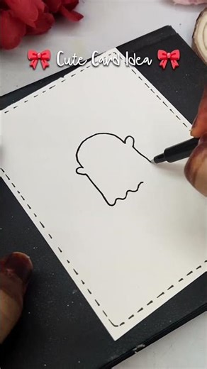Cute Card Idea 🎀 #art #trending #viral #cardmaking #cards #cute #love #shorts #easy #diy #drawing