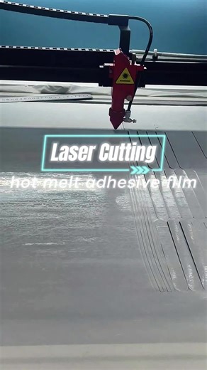 Hot melt adhesive film laser cutting #GBOS #lasercutting #laser #underwear #lasertechnology