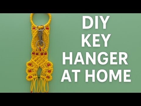 DIY Macrame Key Holder | Easy Wall Hanging Key Hanger with Beads | Step by Step Tutorial