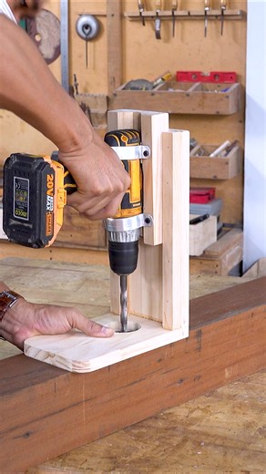 DIY Portable Woodworking Drill Press Stand Making #woodworking #woodwork #woodart #woodworkingproject #carpenter #carpentry #woodturning #woodcarving #trending #tiktok