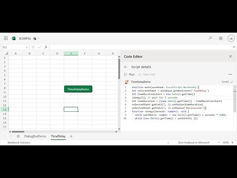 Adding a Time Delay to Office Scripts Code