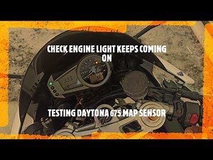 MAP Sensor Test On Triumph Daytona 675 | Check Engine Light Constantly On | DIY Troubleshoot