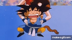 Dragon Ball GT Goku Armpit Tickle Scene on Make a GIF