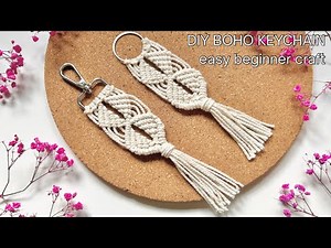 DIY Easy Macrame Keychain | Beginner-Friendly Boho Bag Charm Tutorial (Make at Home!)