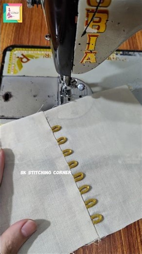 easy tape trick to sew perfect, equal loops in minutes #SewingHack #EasySewing #SewingTips