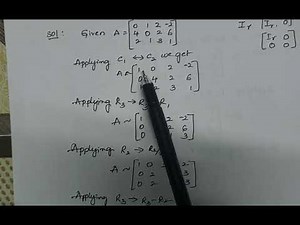 Normal Or Canonical form of a matrix#Solved Problem@Engineering Mathematics