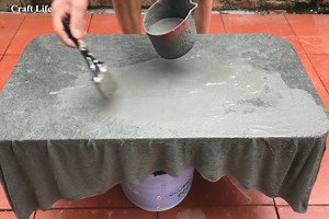 65K views · 1.5K reactions | Craft ideas from towels and plastic containers to create a beautiful imitation copper coffee table | Craft Life | Facebook
