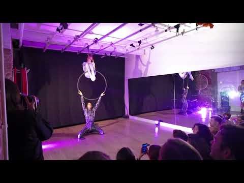 Calyx Lumina & Em Sith Doubles Hoop Performance at London Dance Academy's 20th Birthday Party 2025