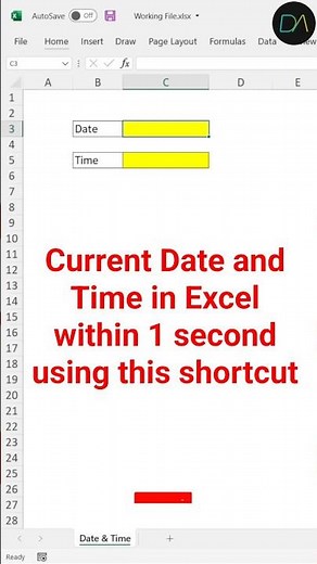 Excel Magic Trick: Insert Current Date & Time Without Typing!