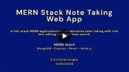 #mernstack #fullstackdevelopment #webdevelopment #mongodb #reactjs #nodejs #expressjs #javascript #softwaredevelopment #portfolioproject | Samitha Randika Edirisinghe