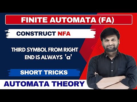 NFA for Third Symbol from Right End is Always 'a' | Finite Automata | Regular Expression | DFA