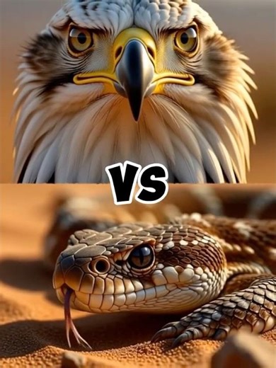 Eagle vs Rattlesnake 🦅🐍 Who Wins in Real Life?