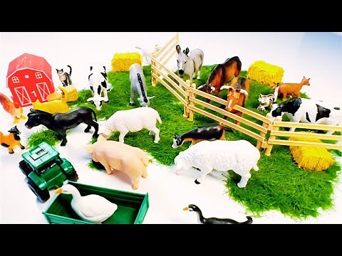 Farm Animal Toys! 🐮🐷 Learn Animal Sounds and Colors for Kids | Fun Farm Learning Video for Toddlers