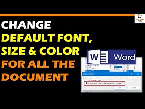 How To Change Default Font Font Size Font Color In Microsoft Word