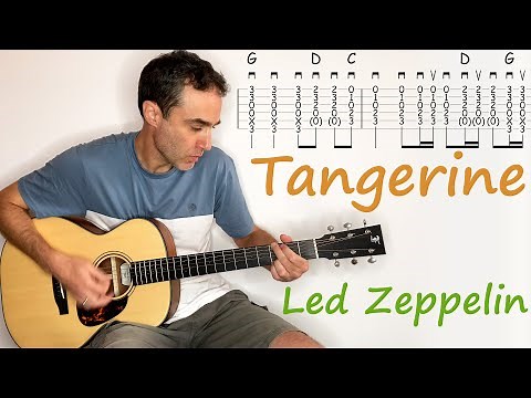 Tangerine - Led Zeppelin - Guitar lesson / tutorial / cover with tab