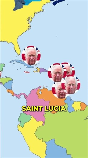Only 15 Countries Where King Charles III. is Ruling! #geography #maps #charles