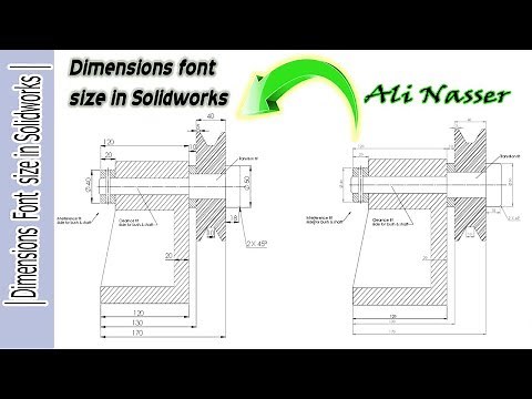 Adjust dimensions font size in Solidworks