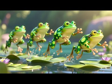 Happy Frogs Splash and Sing | Fun Frog Rhyme for Kids | Nursery Rhymes & Songs for Children
