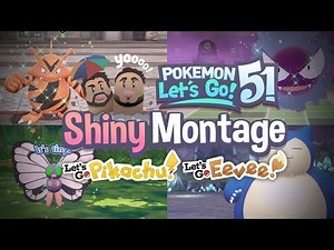 51 SHINY MONTAGE! Pokemon Let's GO Pikachu and Eevee Epic Shiny Reactions and Funny Moments!