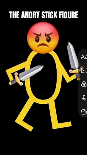 TUTORIAL- THE ANGRY STICK FIGURE! 😠🗡️👊 #emoji #tutorial #fypシ゚viral #shorts