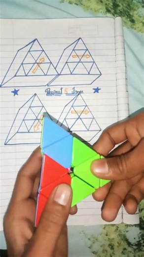 pyramid cube solve with easy trick #shorts #viral #rubikscube #magic #puzzle #subscribe