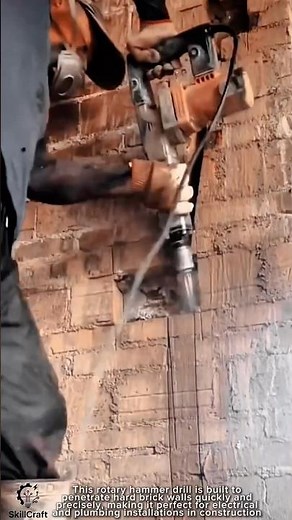 Fast brick wall drilling with work tool precision rotary hammer drill for time saving work #worktool