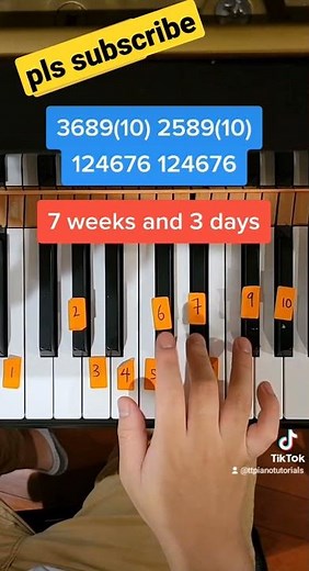 7 weeks and 3 days (Easy Piano Tutorial)