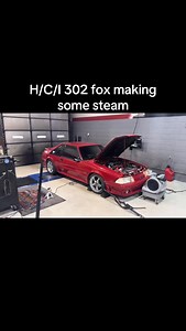 Trick flow 11R heads, Anderson N41 cam, Edelbrock rpm2 manifold, LT headers, 70mm TB/MAF. It made 321hp/309tq at the rear tires. These cars make 190hp/200tq at the tires stock. So this is a huge improvement #foxbody #trickflow #n41 #sct #dyno | FoxbodyNation4life
