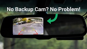 No backup camera? No problem! The Momento R1 works exactly like backup cameras sold in newer vehicles - except instead of a separate screen, the R1 mirror has a built-in LCD that connects to a backup camera. Contact a Momento dealer today to learn more! | Momento