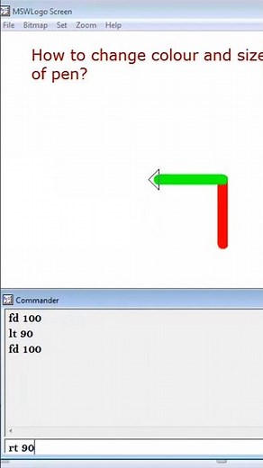 How to draw colourful shapes in LOGO #coding #learning #mswlogo