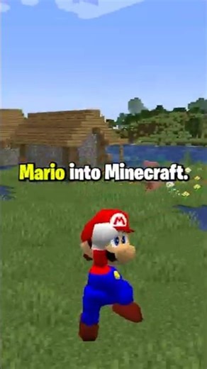 Mario in Minecraft #minecraft #minecraftshorts #minecraftchallenge