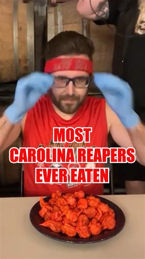 Eating 164 Carolina Reaper peppers! League Of Fire Reaper Challenge record. At Forked River Brewing Company in London, Ontario 2023. Peppers provided by Spruce Ridge Farm. Please follow, like, comment and share! Hot sauce and merch available on mikejackeatsheat.com #carolinareaper #spicy #spicyfood #pepper #foodchallenge #worldrecord #peppers #eating #chili #chilli #challenge #challengeaccepted #food #foodie #mikejackeatsheat | Mike Jack Eats Heat