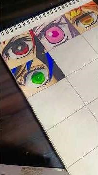 INOSUKE EYE DRAWING 💙 demon Slayer eye drawing challenge day-4