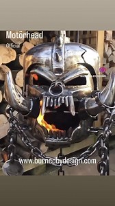 The Motörhead Snaggletooth outdoor wood burner, only at www.burnedbydesign.com • • • #motörhead #motörheadbangers #motörheadforlife #lemmy #lemmykilmister #lemmyisgod #rockandroll #heavymetal #heavymetalband | Burned by Design LTD