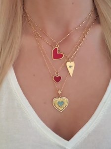 19 Styles! Heart Necklace Pendants Gold Heart Charm for Bracelet Charms Love Jewelry, Coin Evil Eye Sunburst Locket Padlock Medallion Red - Etsy