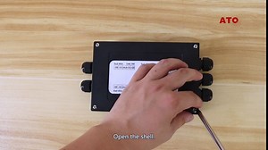 ATO Load Cell Junction Box Summing Box for Scales, 4 Inlets to 1 Outlet, Aluminum Alloy Casing,Waterproof and Dustproof,Easy to Assemble and Debug