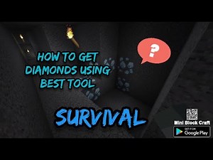 How to get Diamonds mini block craft (Survival)