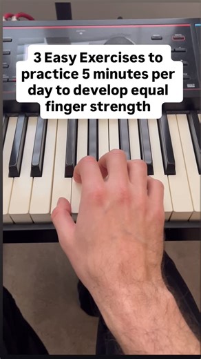 Digital Piano School | Easy beginner piano exercises to practice everyday that will help you develop equal finger strength. This online piano lesson shows you how... | Instagram