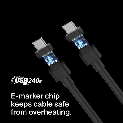 3.1K views · 40 reactions | Optimize your creativity with the best of both worlds. ️  Our newest USB4 cable supports 240W charging + 20Gbps data transfer speeds. Game and stream in stunning clarity at 4K 60Hz with this durable, built-to-last, USB-C to USB-C cable. | Belkin | Facebook