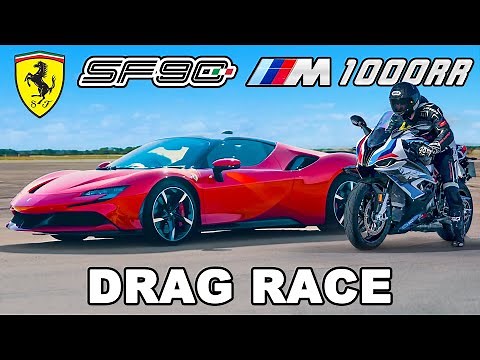 Fastest Ferrari v Fastest BMW Superbike: DRAG RACE