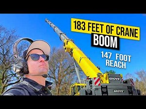 Using the ENTIRE Grove Crane for this Tree Removal!