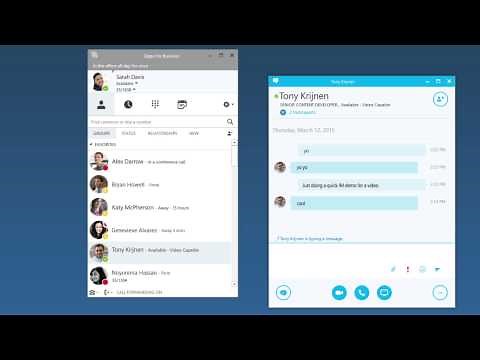 Presence and IM in Skype for Business