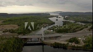 Nipigon River Bridge Overlooking Nipigon Bay And Ruby Lake