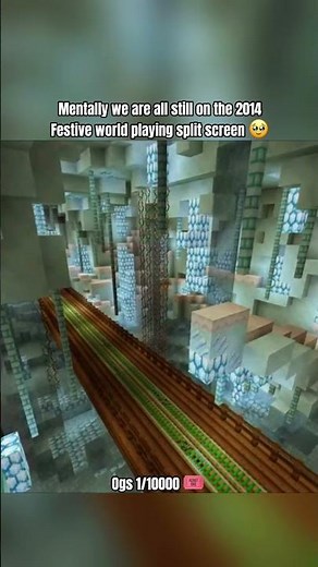 Minecraft split screen 🥹 #minecraft