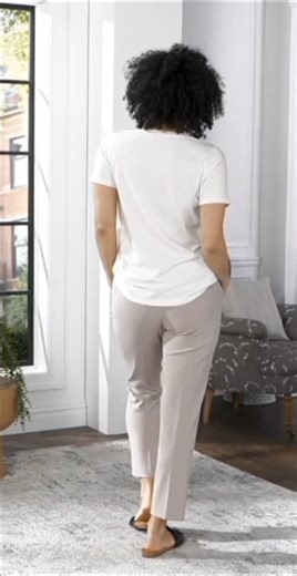 QVC model Michelle models pants