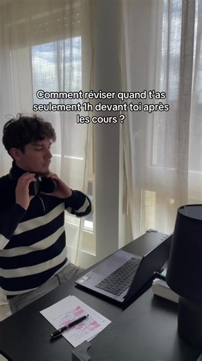 ❗ Routine d’étude de 1 heure après les cours 🕒 0–10 minutes : Reset Change de vêtements, prends une collation rapide, bois de l’eau et range ton bureau. Mets ton téléphone de côté avant de commencer. 📚 10–35 minutes : Focus principal Travaille sur la tâche la plus importante ou la plus difficile en premier. Utilise la méthode Wilgo pour réviser rapidement avec des quiz, etc. — ne te contente pas de lire passivement. ⏳ 35–45 minutes : Pause rapide Lève-toi, étire-toi, respire et recharge-toi. P