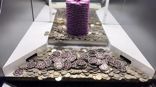 1.1K views · 27 reactions | POSSIBLY THE “WORLD’S BIGGEST” POKER CHIP CASTLE CRASH! HIGH LIMIT COIN PUSHER MEGA MONEY JACKPOT! | Virul12 | Facebook
